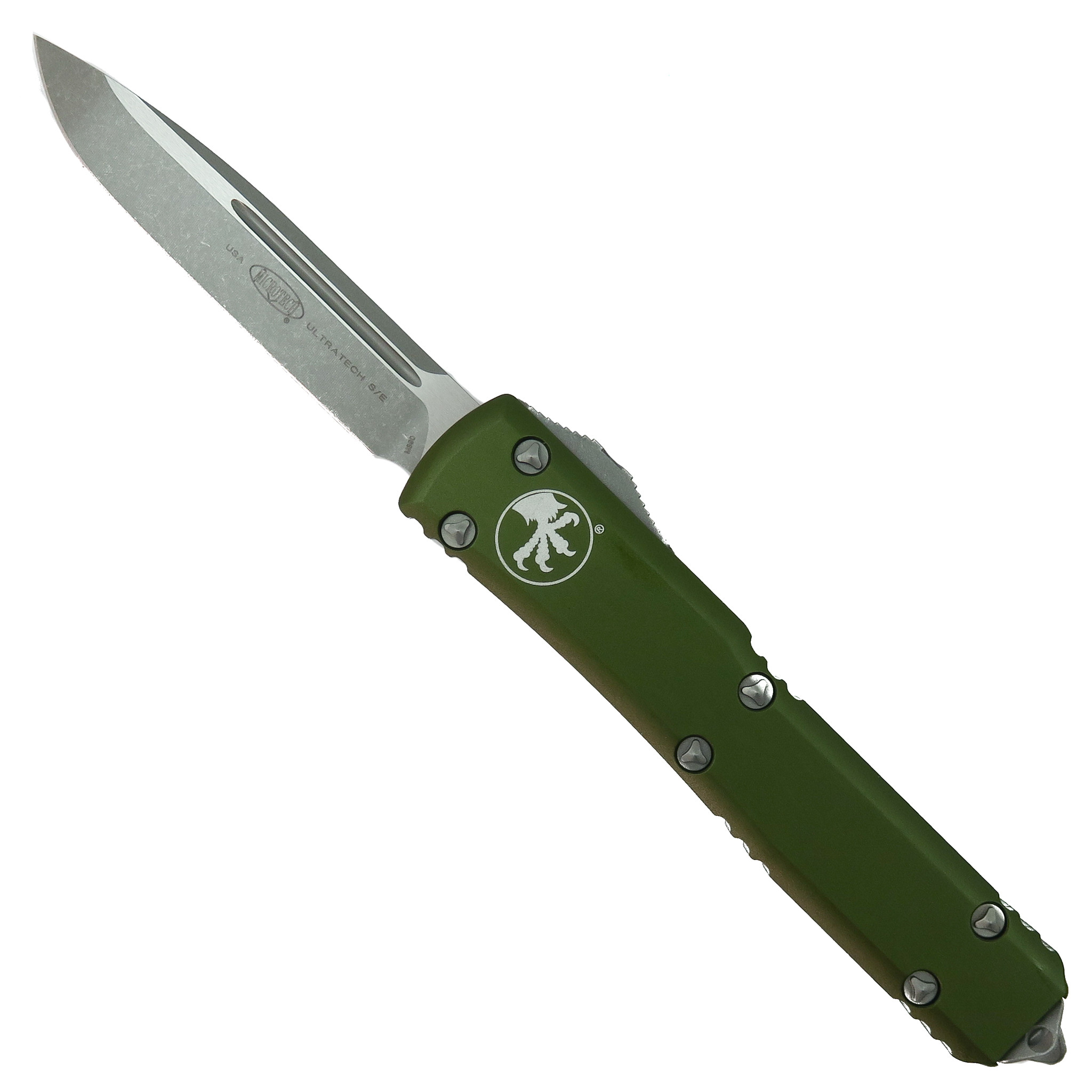 Microtech OD Green Ultratech OTF Auto Knife, Apocalyptic Blade| BladeOps