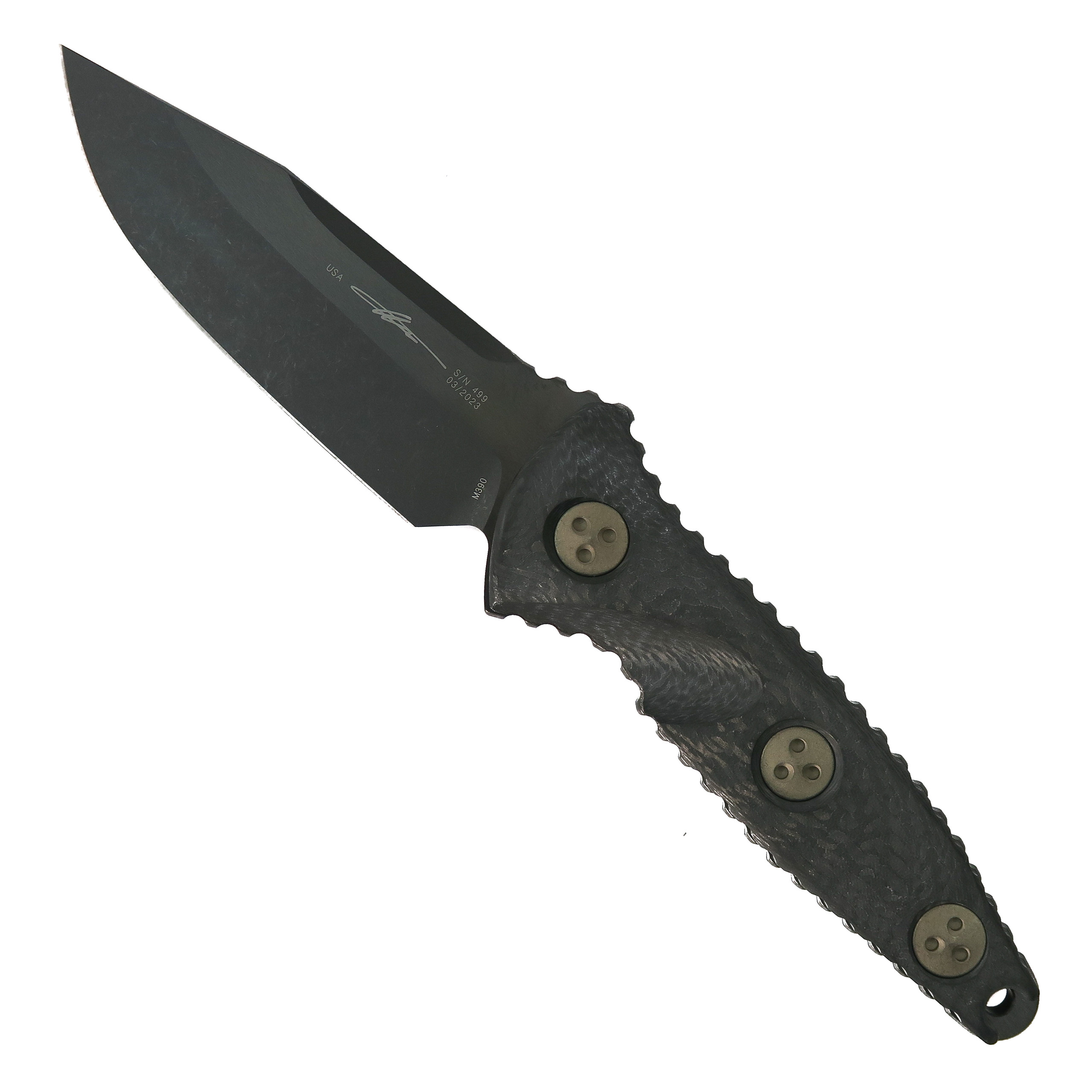 Microtech Signature Series Cf Socom Alpha Mini Fixed Blade Knife Dlc