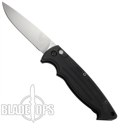Benchmade 2550 Mini Reflex Auto Knife, Plain Edge Satin Blade | BladeOps