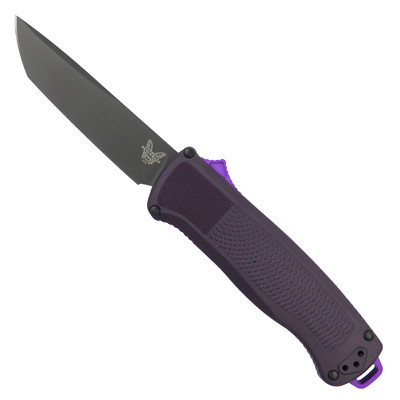 Benchmade Shootout Dark Purple Grivory Out The Front Knife, CPM-CruWear ...