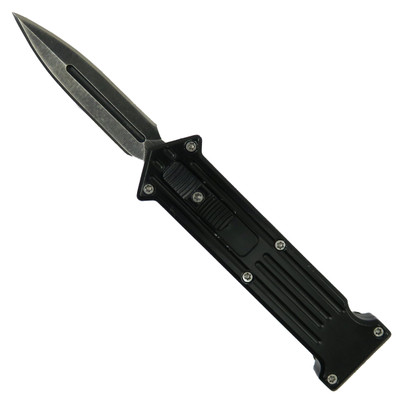 Mini Joker Black OTF Auto Knife, Black Dagger Blade | Bladeops