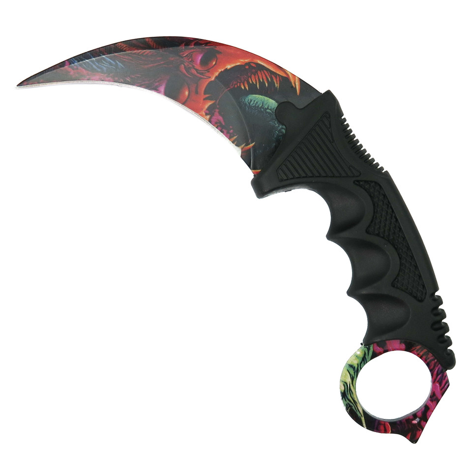 The Archimedes Claw Karambit, Red Fire Demon Blade | BladeOps