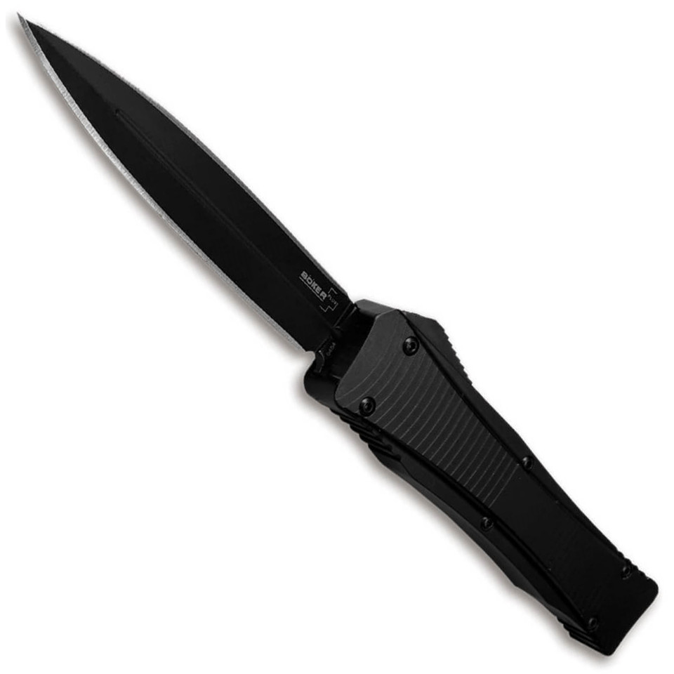 Boker Plus Lhotak Dagger 2.0 OTF Knife, Black D2 Blade | BladeOps