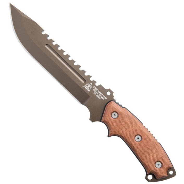 TOPS Steel Eagle 107C Delta Class Fixed Blade, Midnight Bronze Finish ...