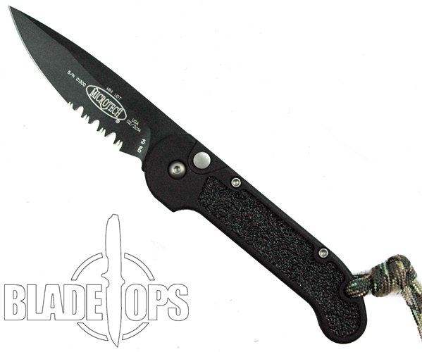 Microtech Mini UDT Automatic Knife (155-2) DLC Black Combo Blade
