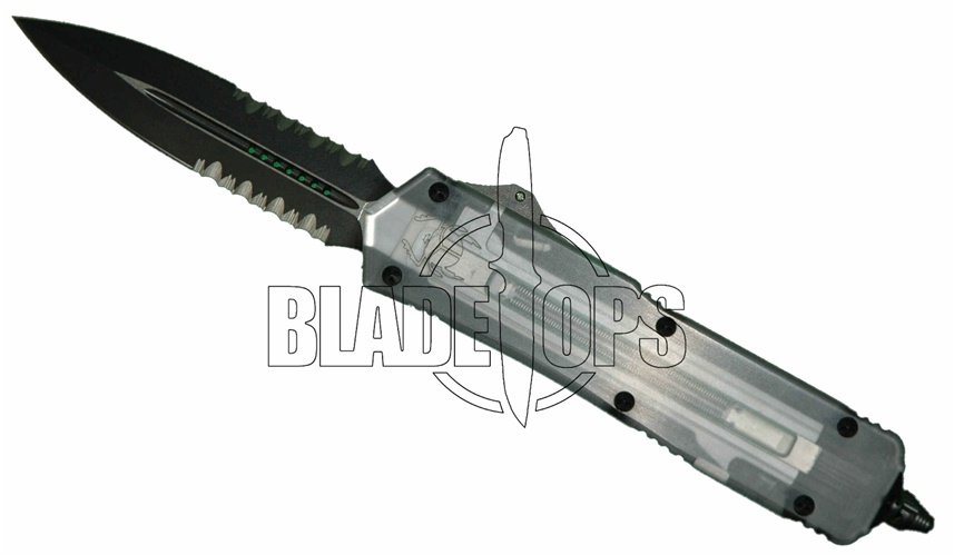 Microtech QD Scarab Double Edge, OTF, Clear Top