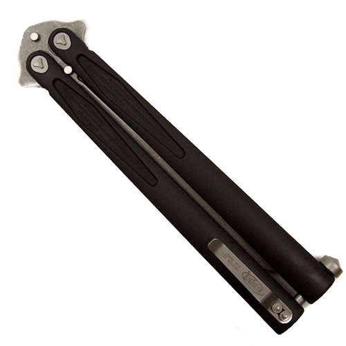 Microtech 173-10 Tachyon III Balisong Butterfly Knife, Stonewash Blade