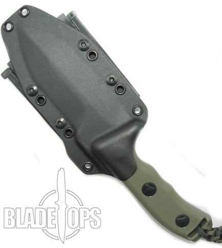 Microtech Crosshair Green Double Edge Knife 101-1GR, Plain Edges