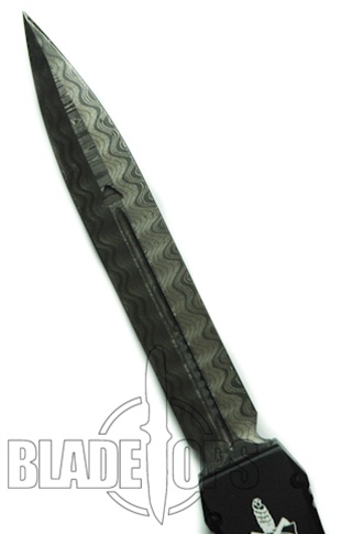 Microtech Custom Damascus Nemesis IV Out the Front Knife, Damascus ...