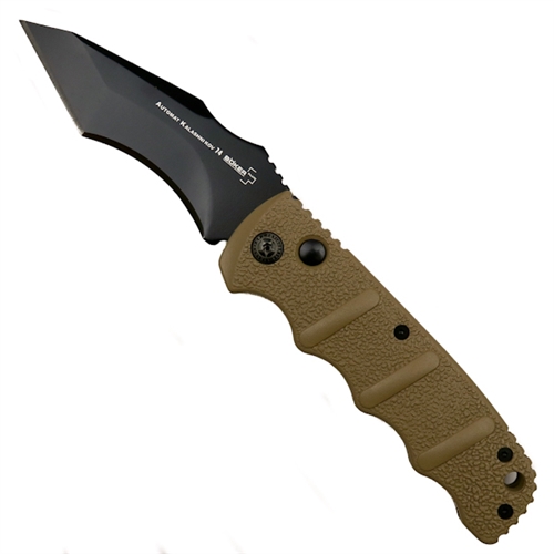 Boker Tan XL Kalashnikov Recurve Tanto Auto Knife, AUS-8 Black Blade
