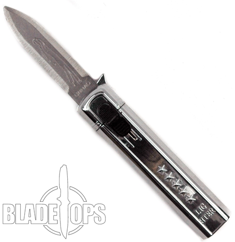 Silver OTF Automatic Knife Lighter
