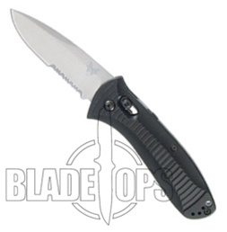 Benchmade 5000S Presidio Auto Axis Knife, Part Serrated Drop Point Blade