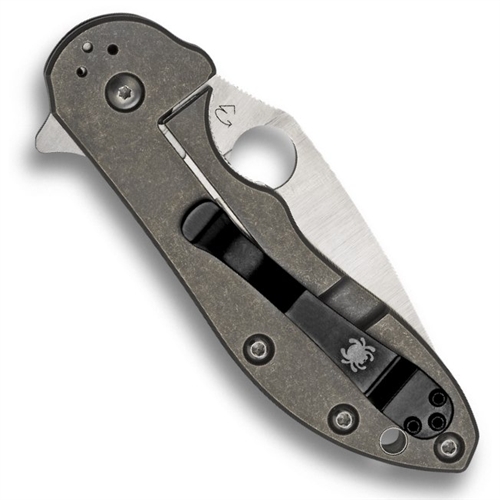 Spyderco C172CFTIP Domino Carbon Fiber/G-10 Laminate Titanium Flipper ...