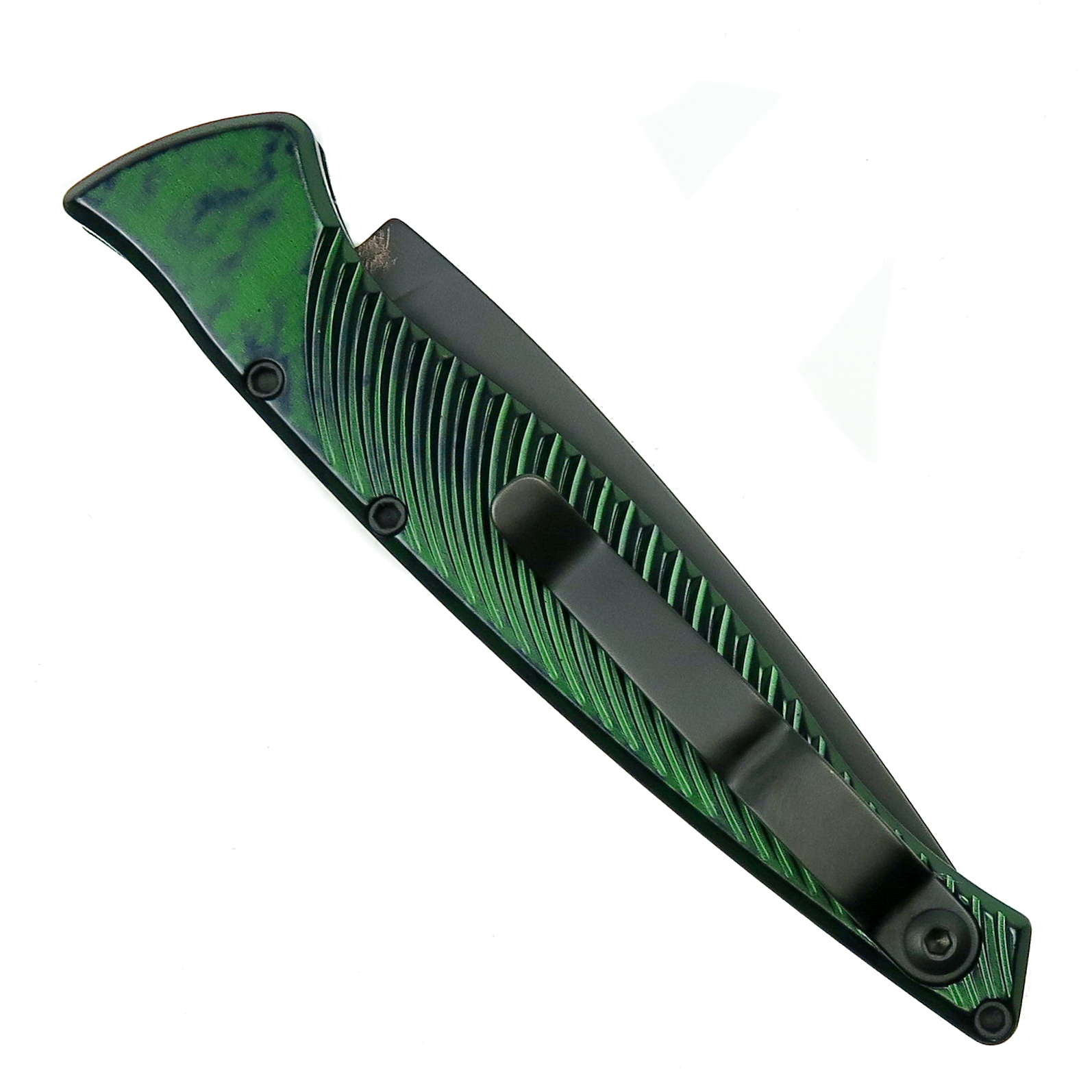 Piranha Green DNA Auto Knife, CPM-S30V Black Blade