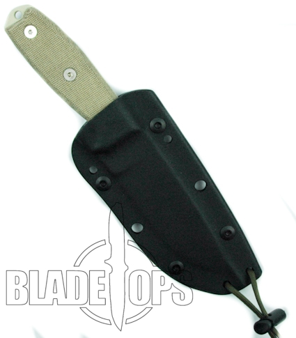 ESEE Knives 4S-DT Desert Tan Fixed Blade Knife, Part Serrated Blade