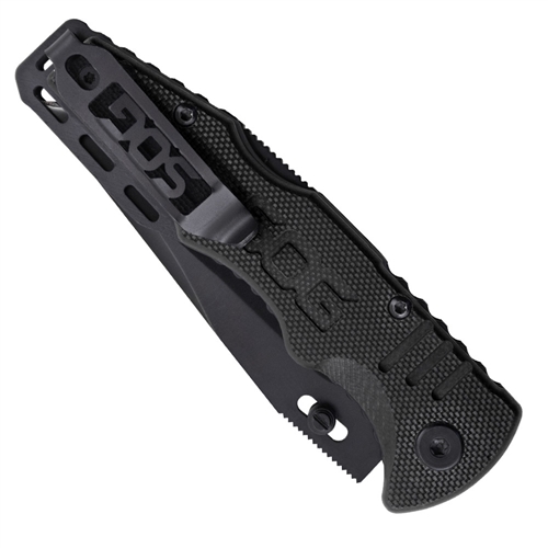SOG Mini Salute FF1101 Folder Knife, Black Oxide Blade