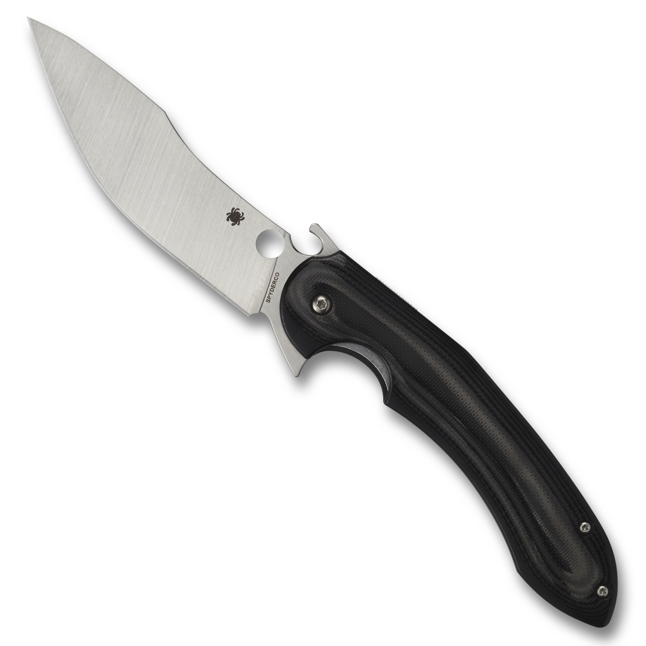 Spyderco Tropen Flipper Knife, Satin Blade | BladeOps