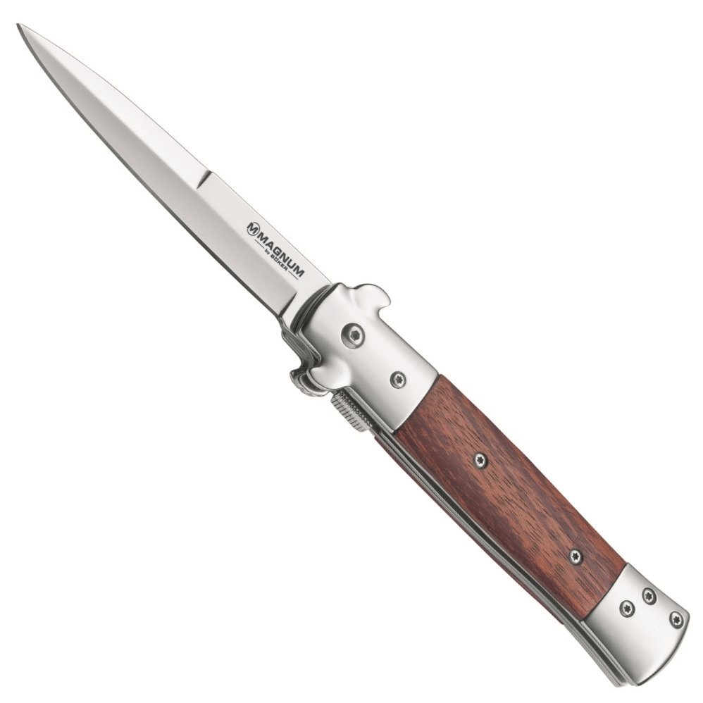 Boker Magnum Italian Classic Spring Assist Knife, Satin Blade