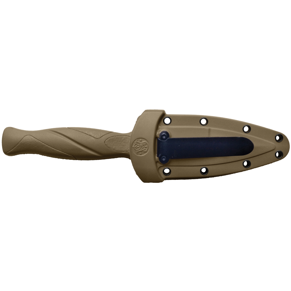 Smith & Wesson FDE Fixed Blade Boot Knife, Black Blade