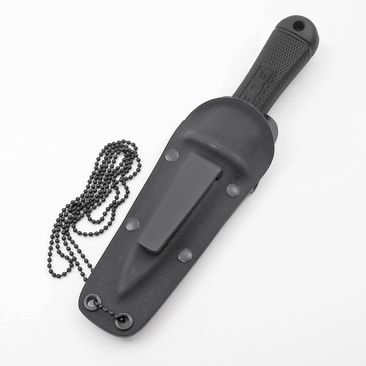 SOG Mini Pentagon Fixed Blade Knife, Black Combo Blade