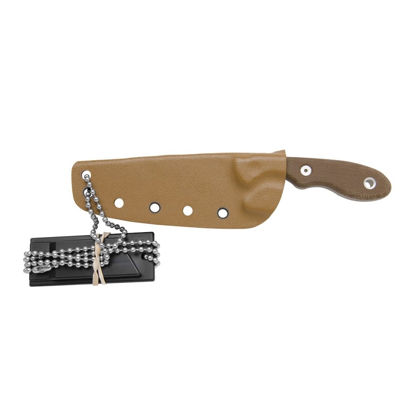 TOPS Mini Scandi Rockies Edition Fixed Blade Neck Knife, Tumbled Blade
