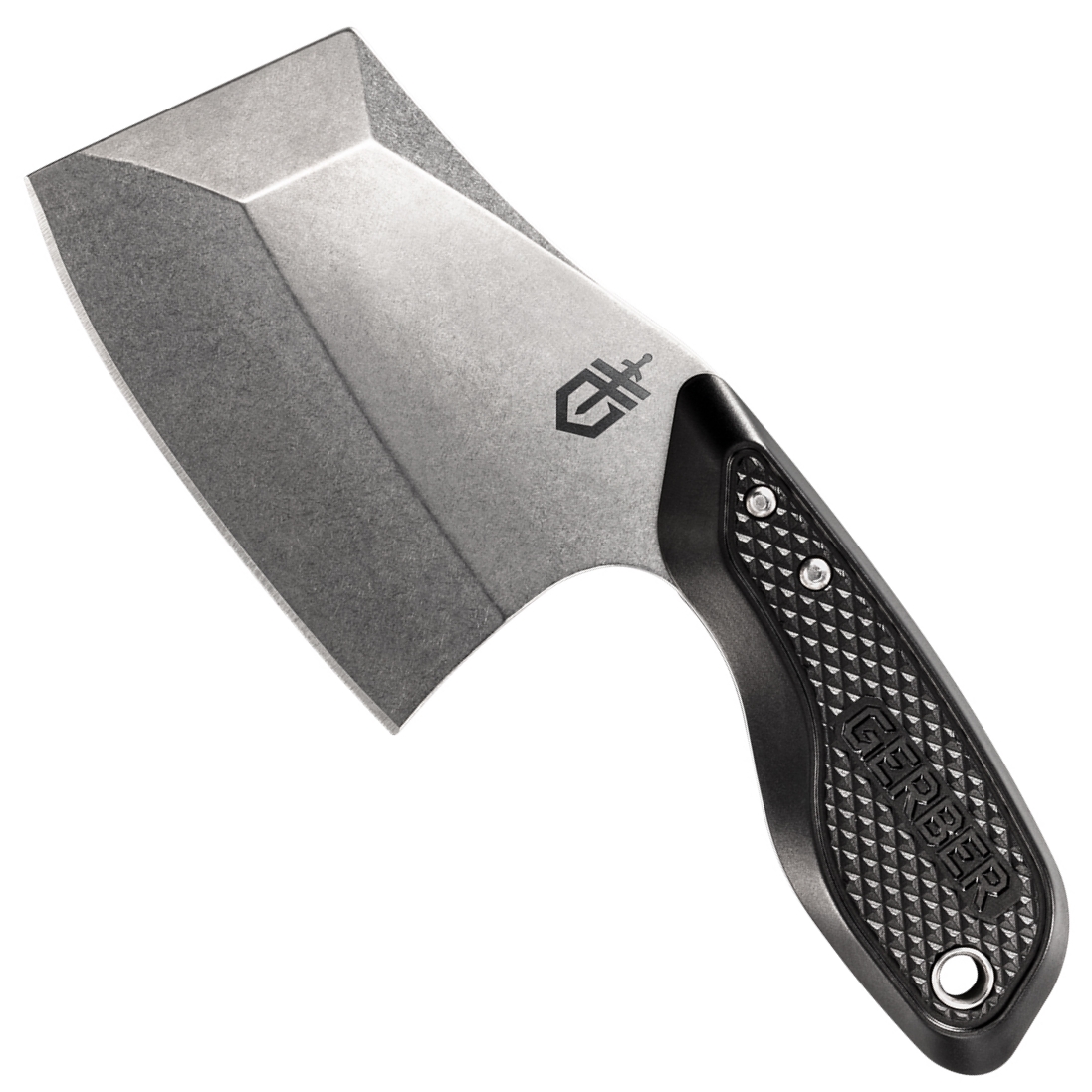 Gerber Tri-Tip Mini Cleaver Fixed Blade Knife, Stonewash Blade | BladeOps