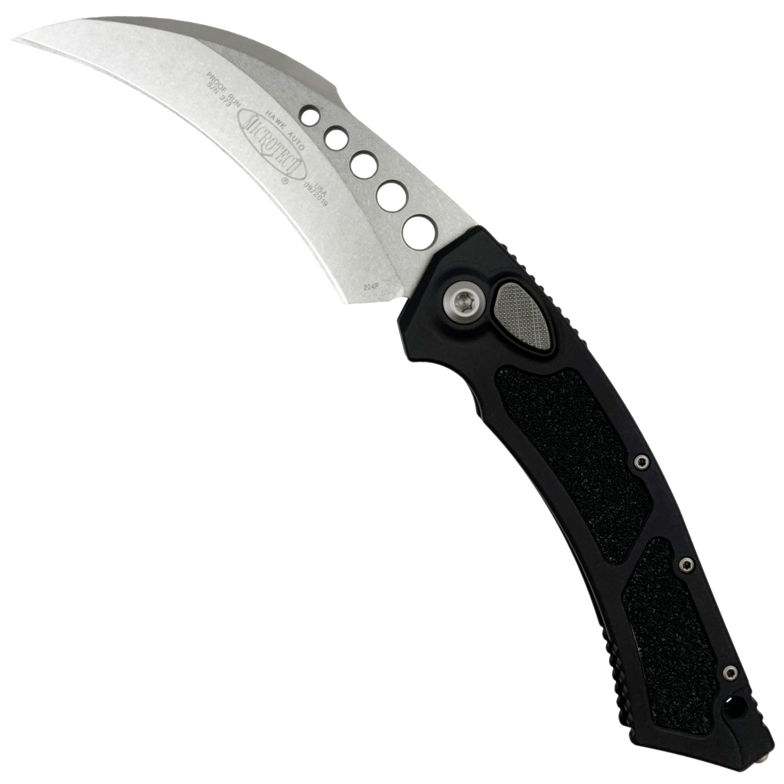 Microtech Hawk Auto Knife, Stonewash Blade [Proof Run] | BladeOps