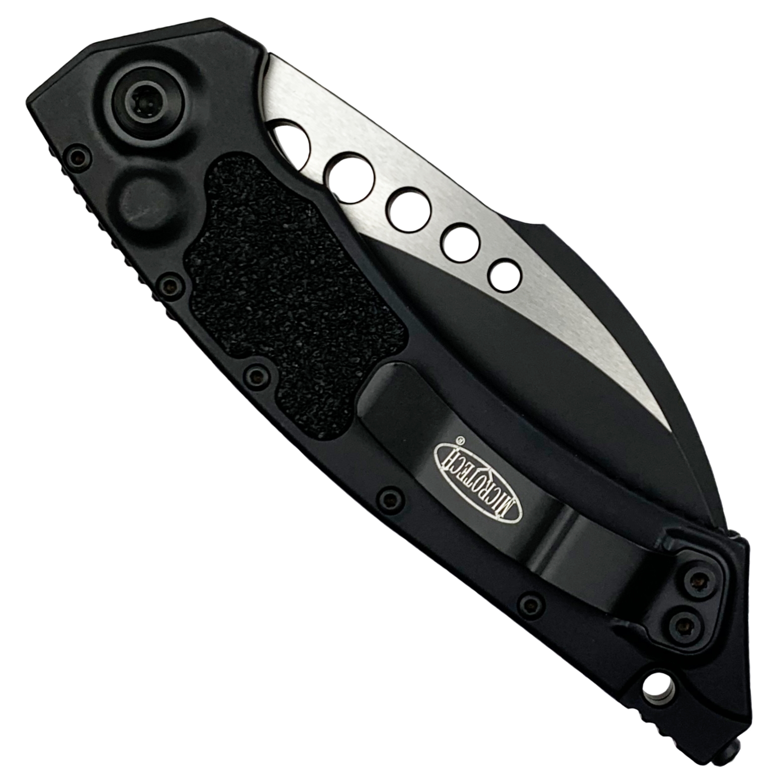 Microtech Tactical Hawk Auto Knife, Black Blade | BladeOps