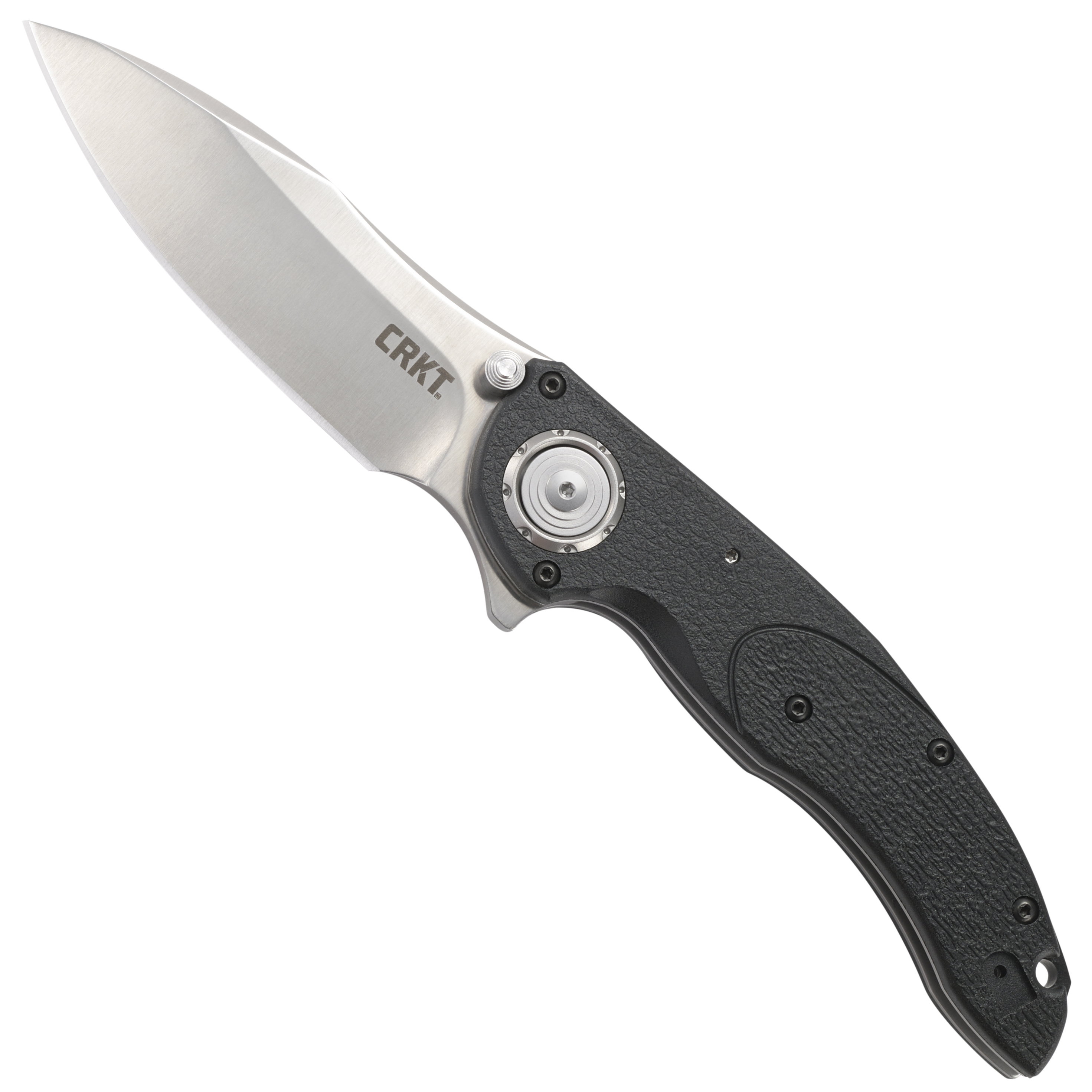 CRKT Linchpin Deadbolt Lock Flipper Knife, Satin Blade | BladeOps