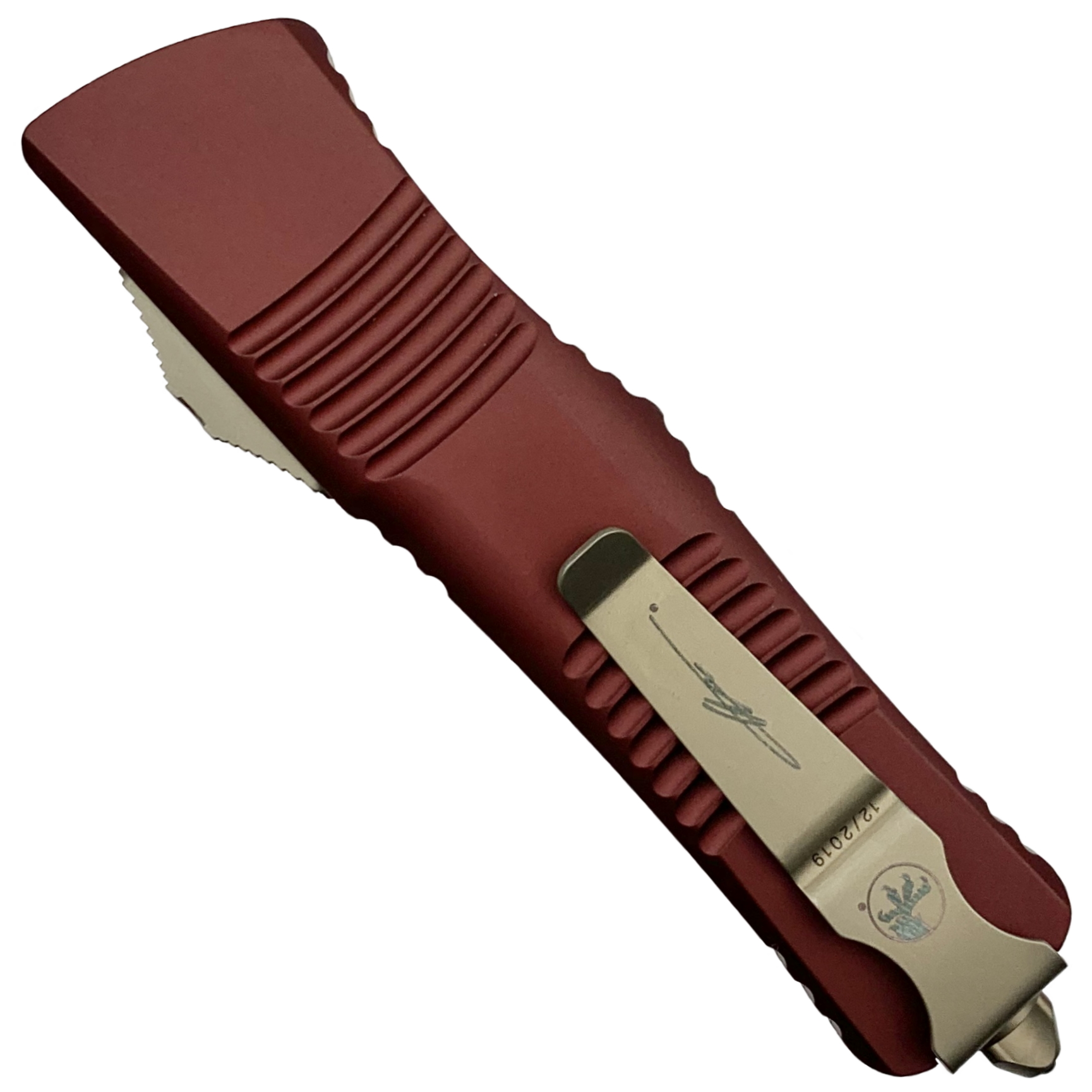 Microtech Merlot Combat Troodon Hellhound OTF Auto Knife, Bronze Blade ...
