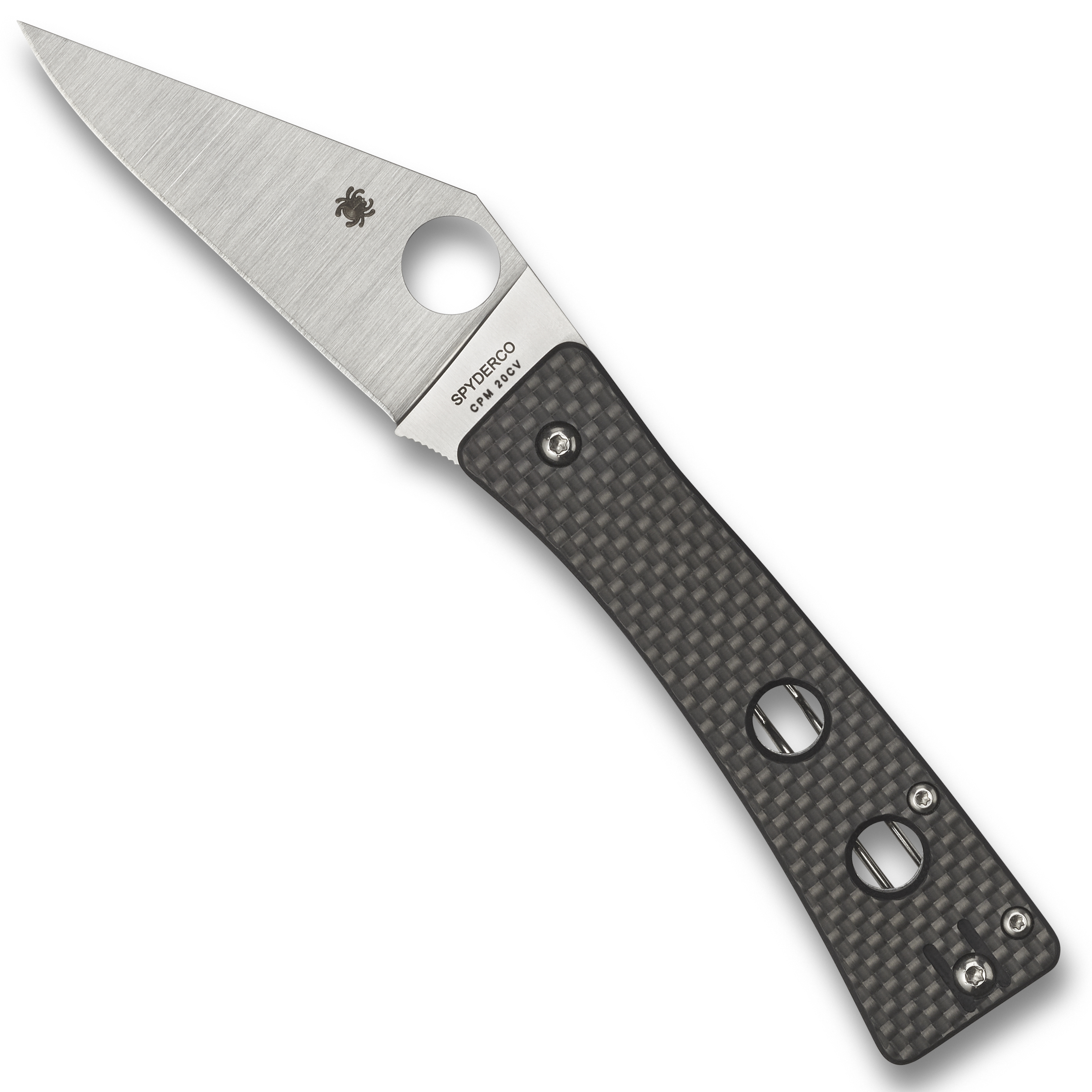 Spyderco Watu Carbon Fiber Folder Knife, CPM-20CV Blade | BladeOps