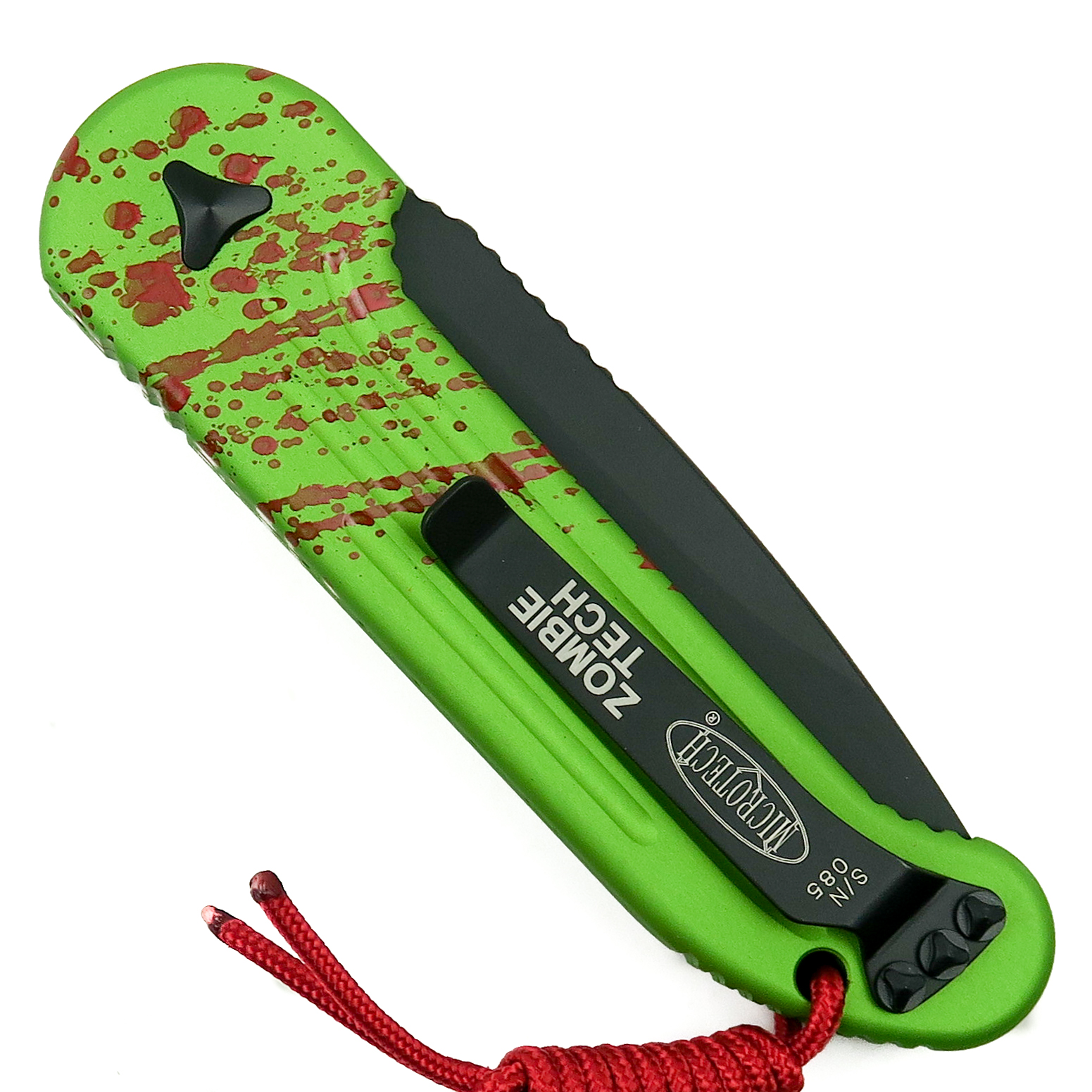 Microtech Zombie LUDT Auto Knife, Black Blade | BladeOps