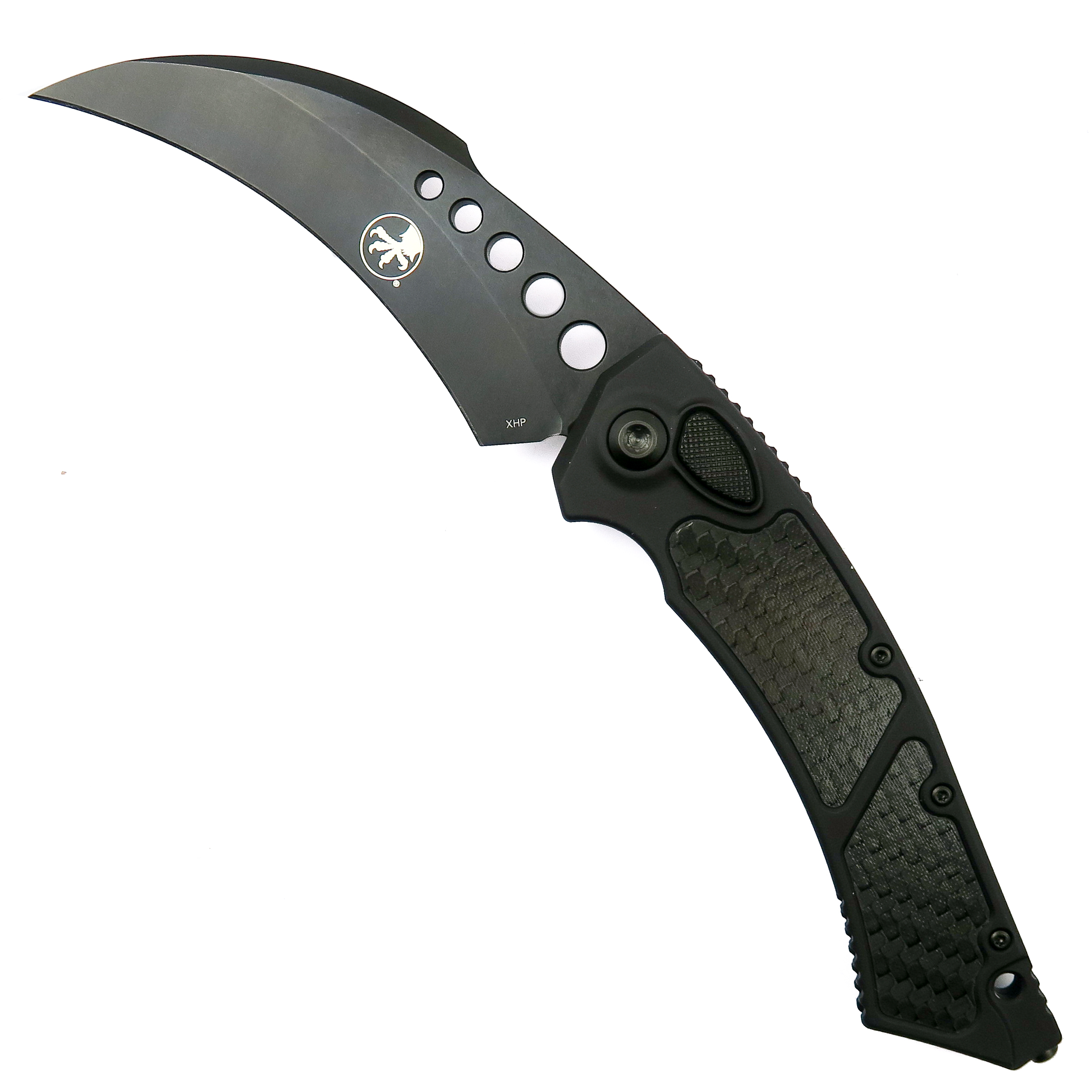 Microtech Signature Series Carbon Fiber Hawk Auto Knife, DLC Blade ...