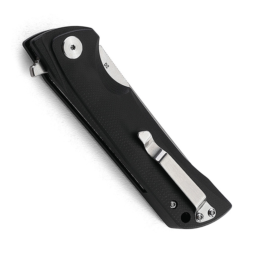 Bestech Knives Paladin Black G10 Folding Knife, Satin/Stonewashed Blade ...