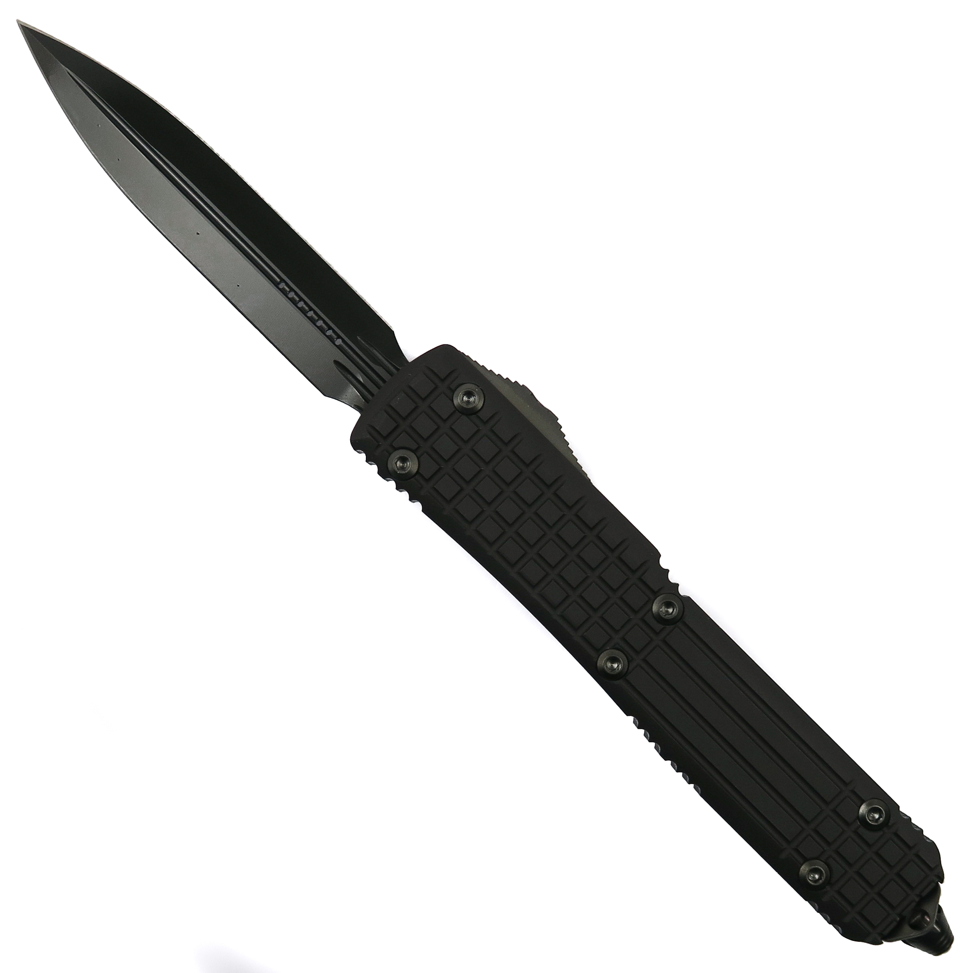 Microtech Signature Series Black Frag Pattern Ultratech OTF Knife, DLC ...