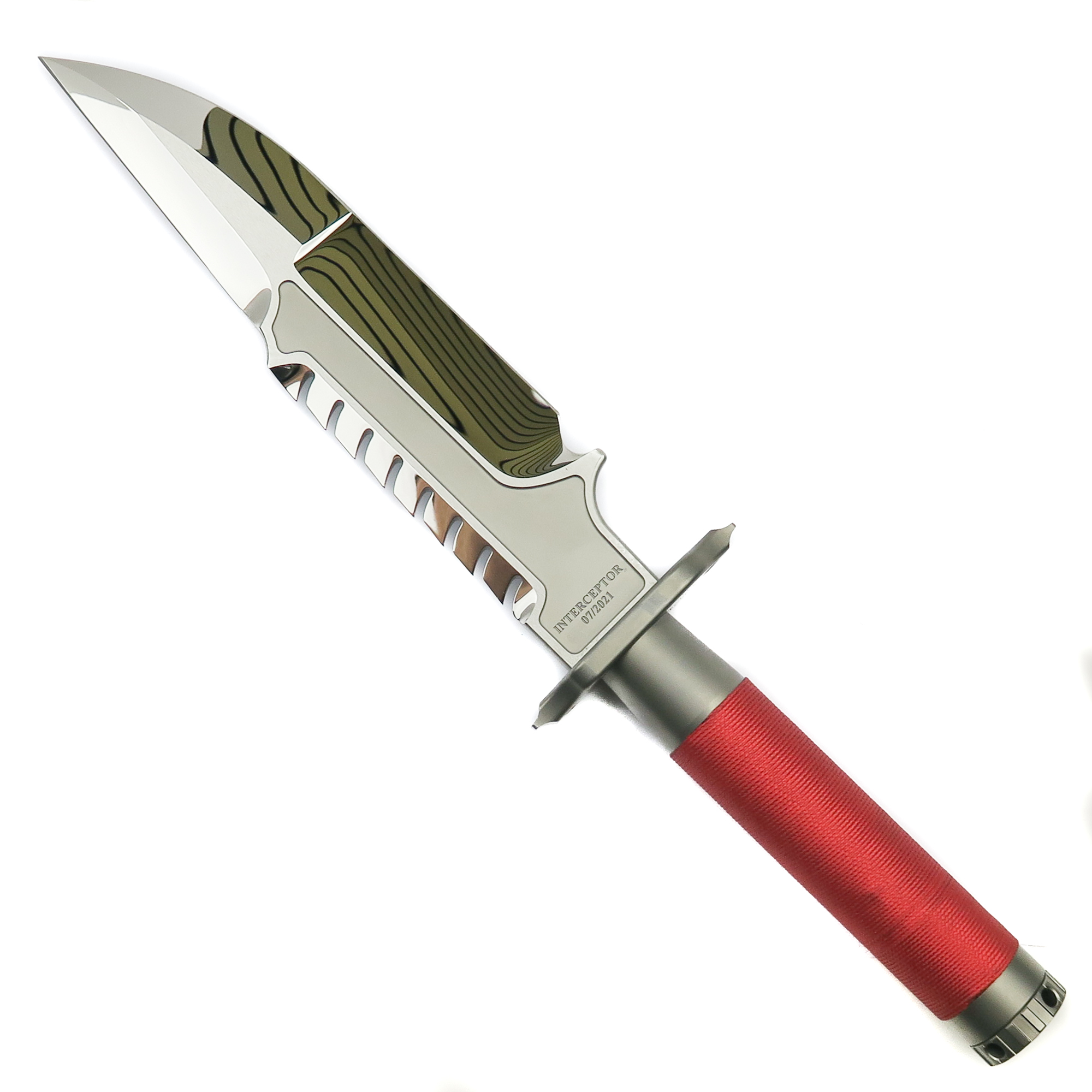 Marfione Knives Custom Interceptor Fixed Blade Knife, Mirror M390 Blade ...