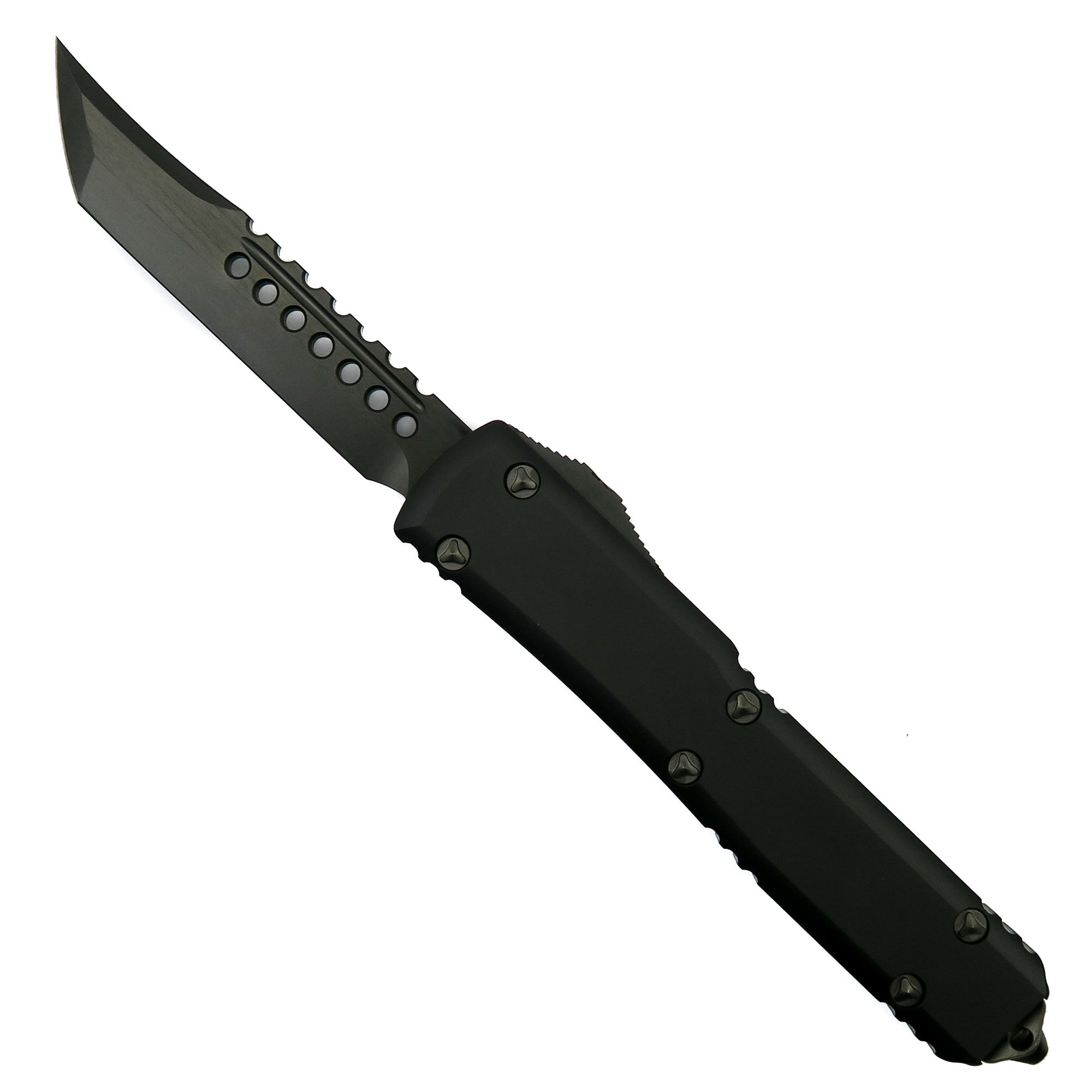 Microtech Signature Series Hellhound Ultratech OTF, DLC Black Blade ...