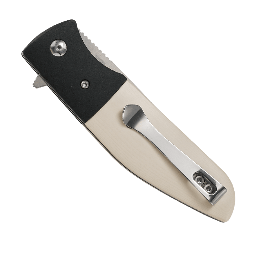 CRKT Curfew White Fiber/Black Aluminum Spring Assisted Knife | BladeOps