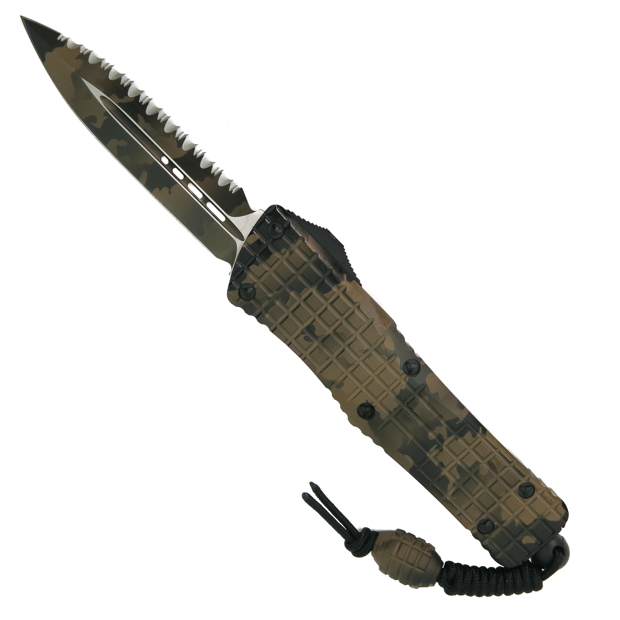 Microtech Signature Series Coyote Camo Combat Troodon Delta Frag Knife ...