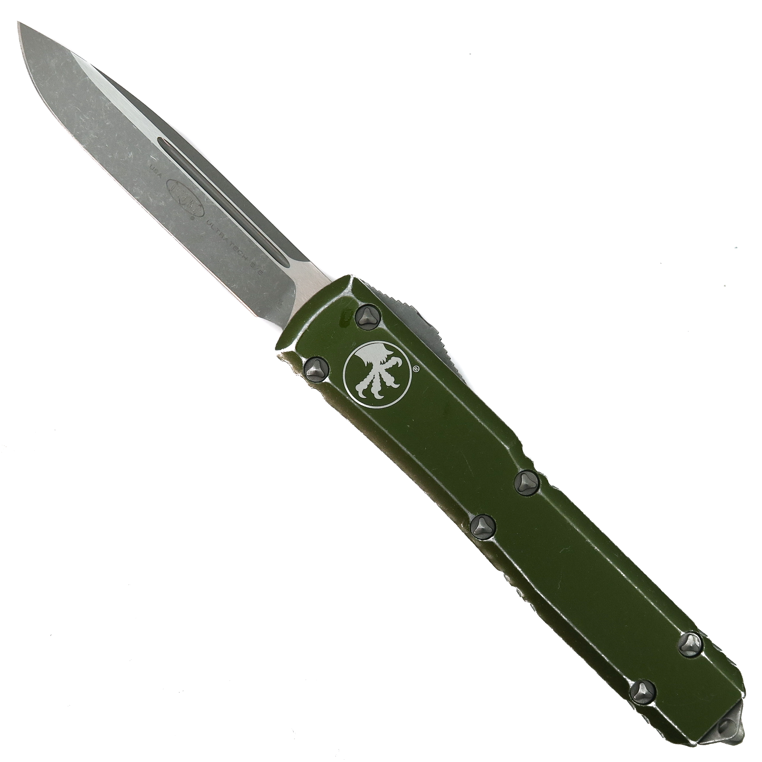 Microtech Distressed OD Green Ultratech OTF Auto Knife, Apocalyptic ...