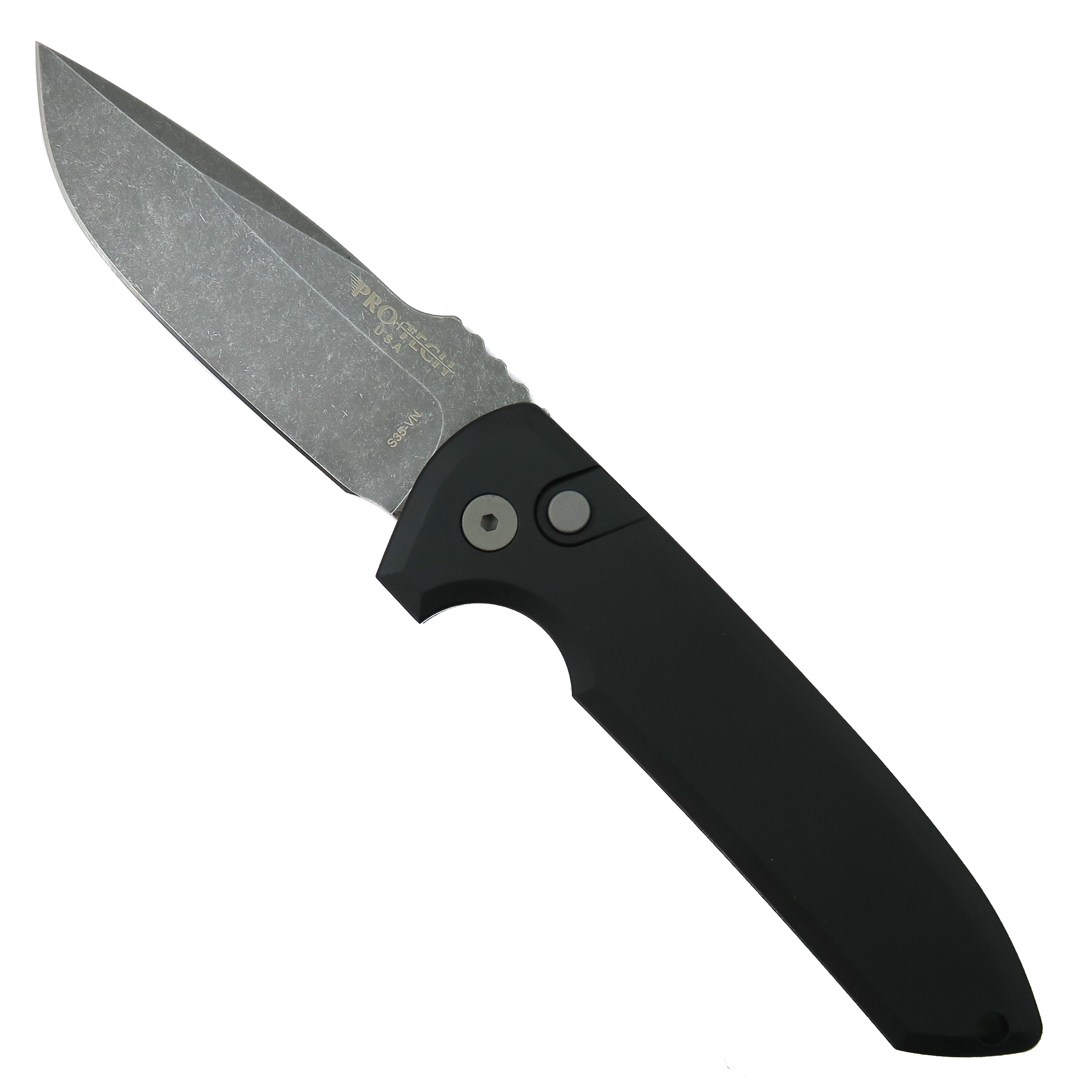 Pro-Tech Rockeye Auto Knife, Acidwash CPM-S35VN Blade | BladeOps