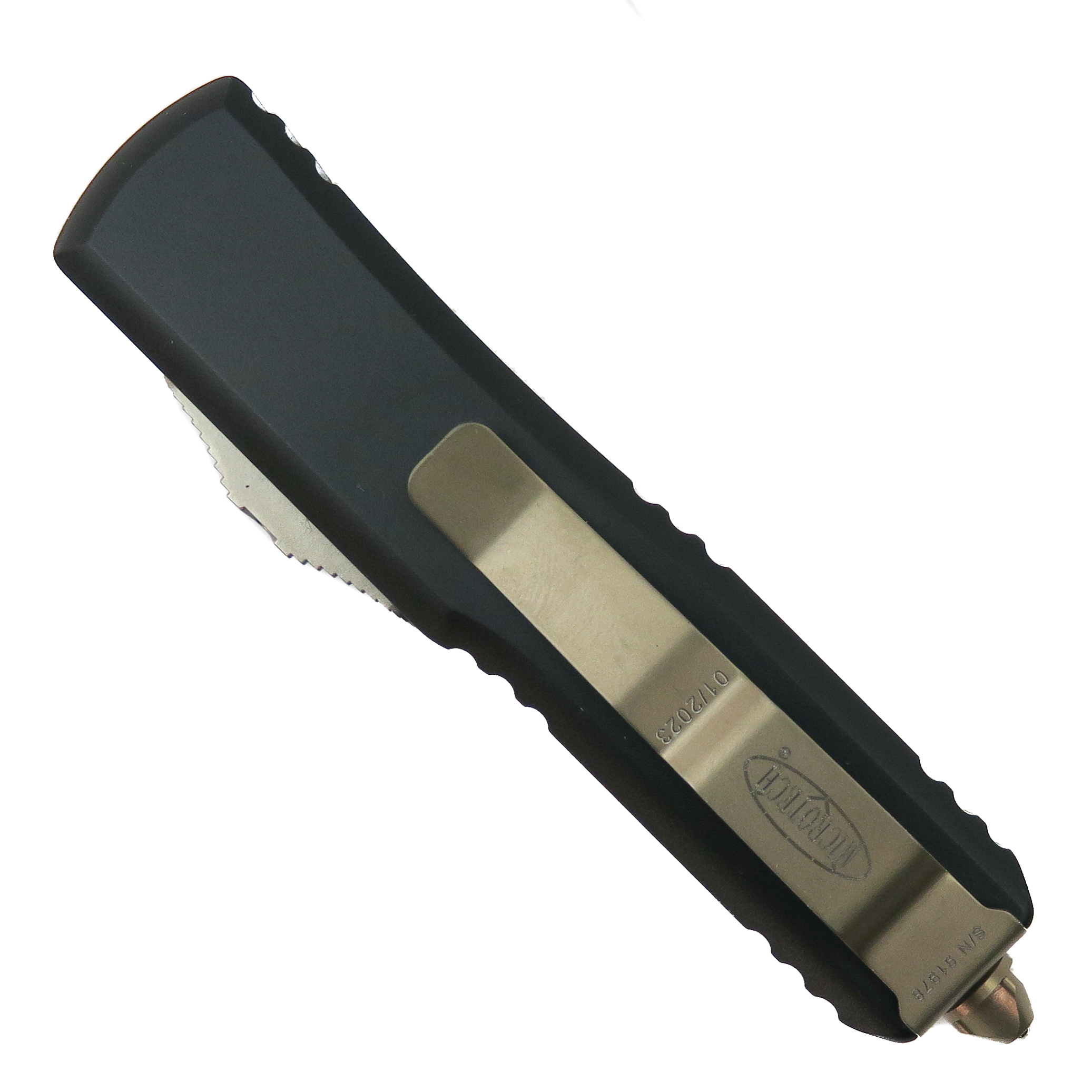 Microtech Utx 85 Spartan Otf Auto Knife Bronze Double Tanto Blade