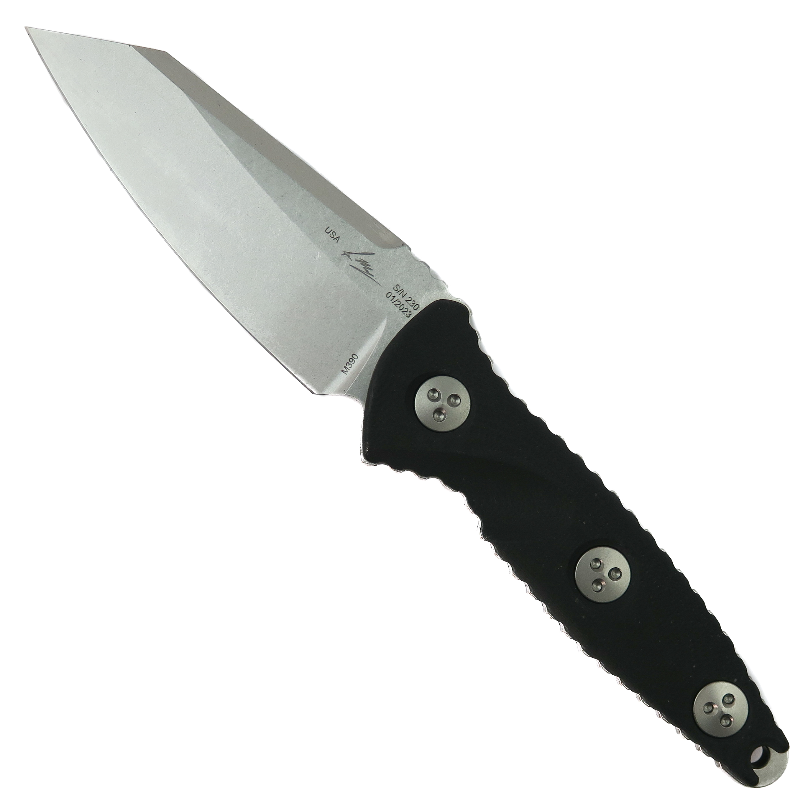 Microtech Socom Alpha Mini Warcom Fixed Blade Knife Stonewash Bladeops