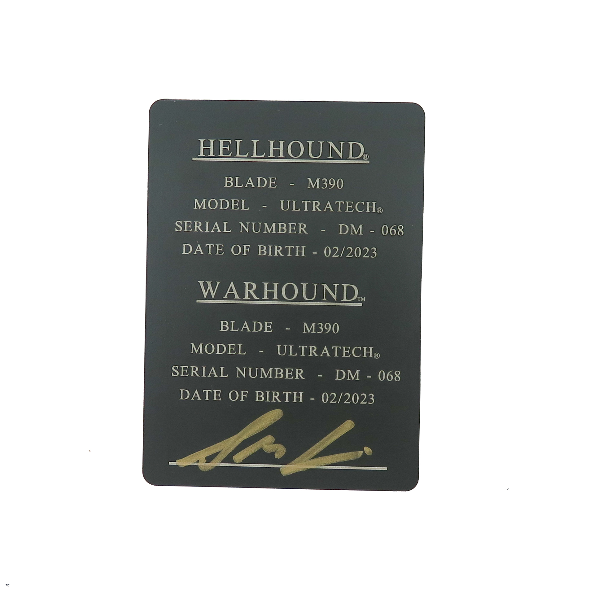 Microtech Signature Series Ultratech Dead Mans Hand Hellhound And