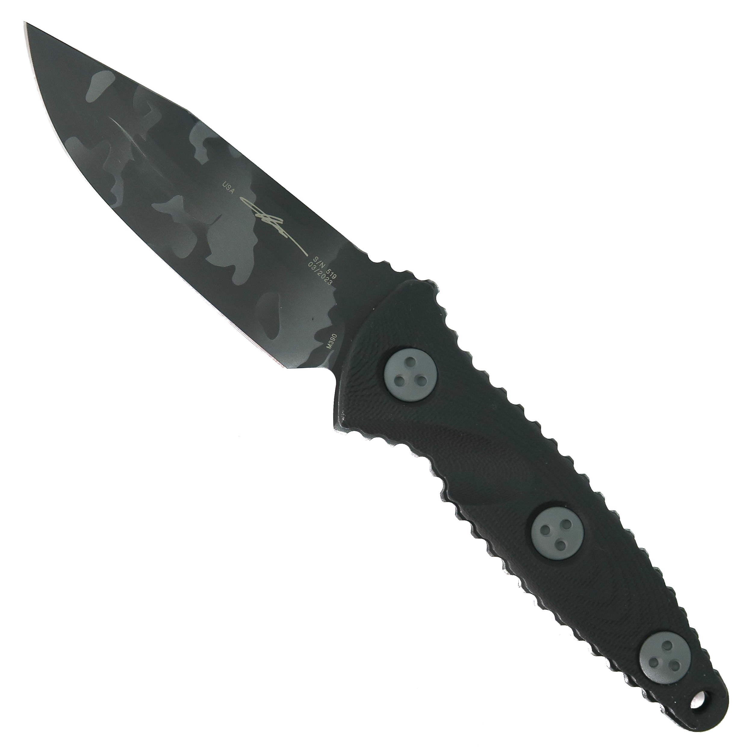 Microtech Signature Series Urban Camo Socom Alpha Mini Fixed Blade