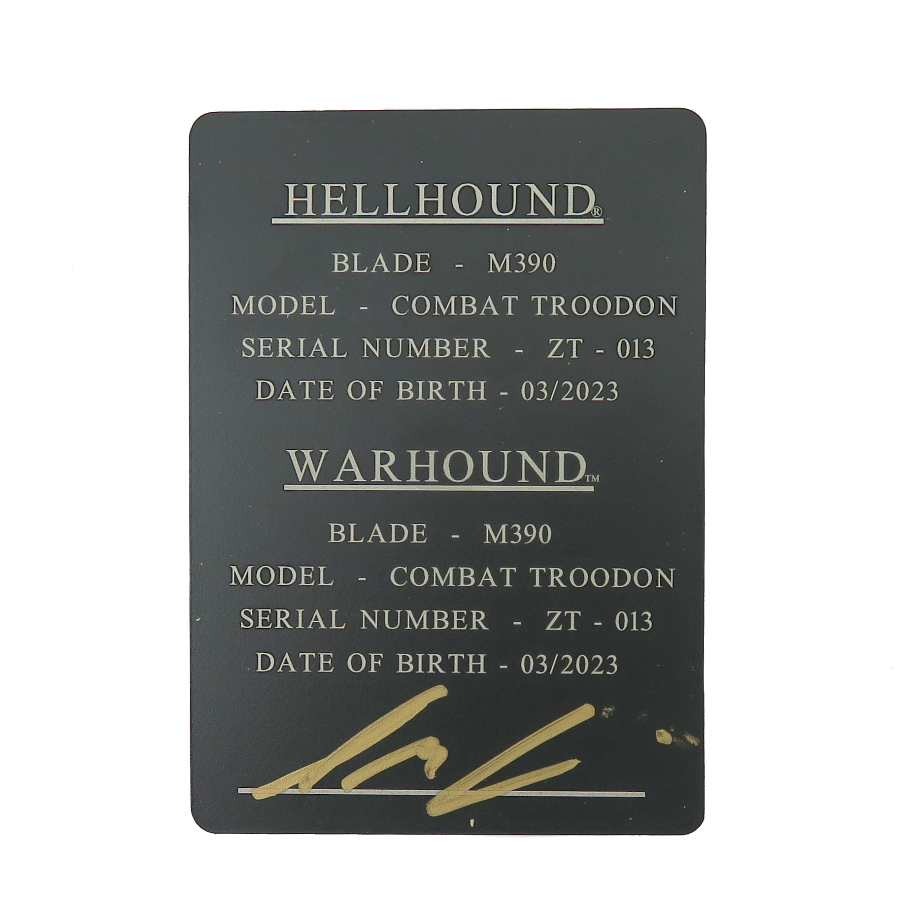 Microtech Signature Series Zombie Combat Troodon Hellhound And Warhound