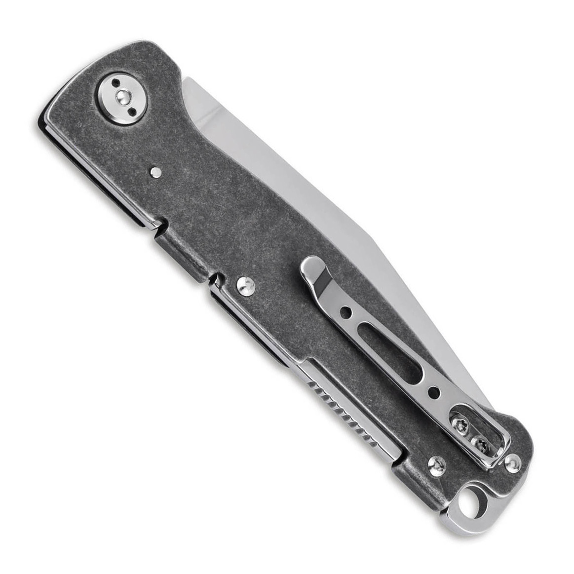 Boker Plus Atlas Backlock Dark Stonewashed Stainless Steel Pocket Knife, D2 Satin Clip Point ...