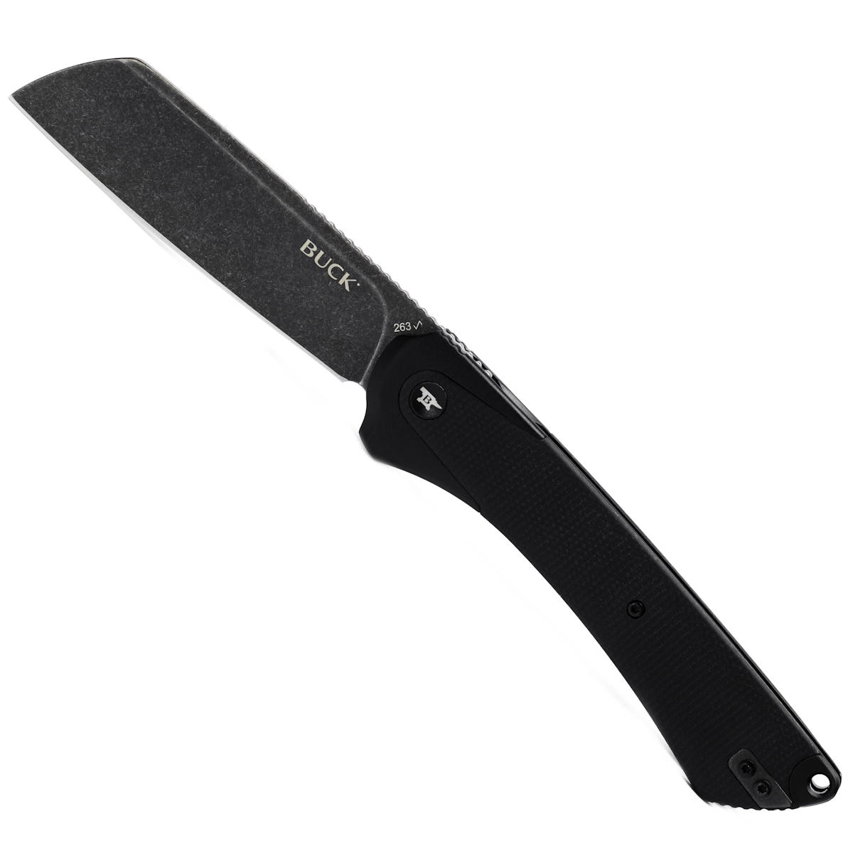 Buck Black 263 HiLine XL Knife, Black Cleaver Blade | BladeOps