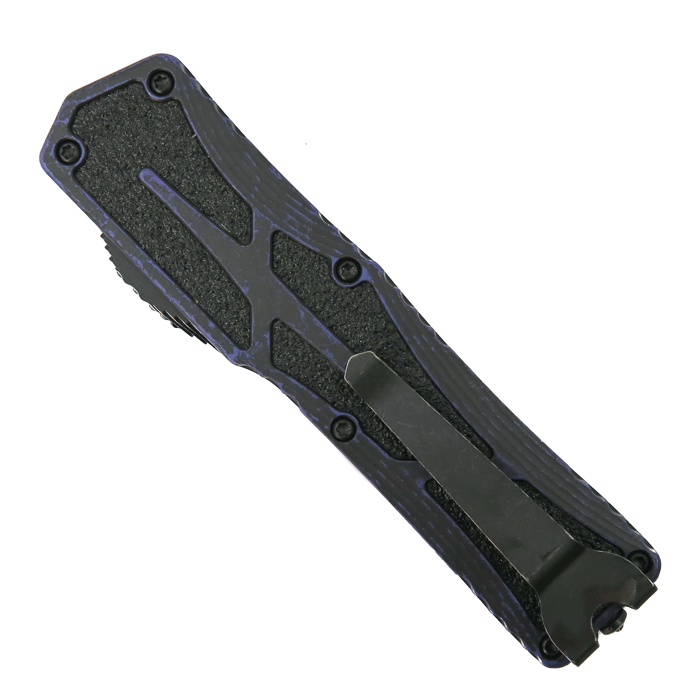 Heretic Knives Breakthrough Purple Colossus OTF Knife, Black Clip Point ...