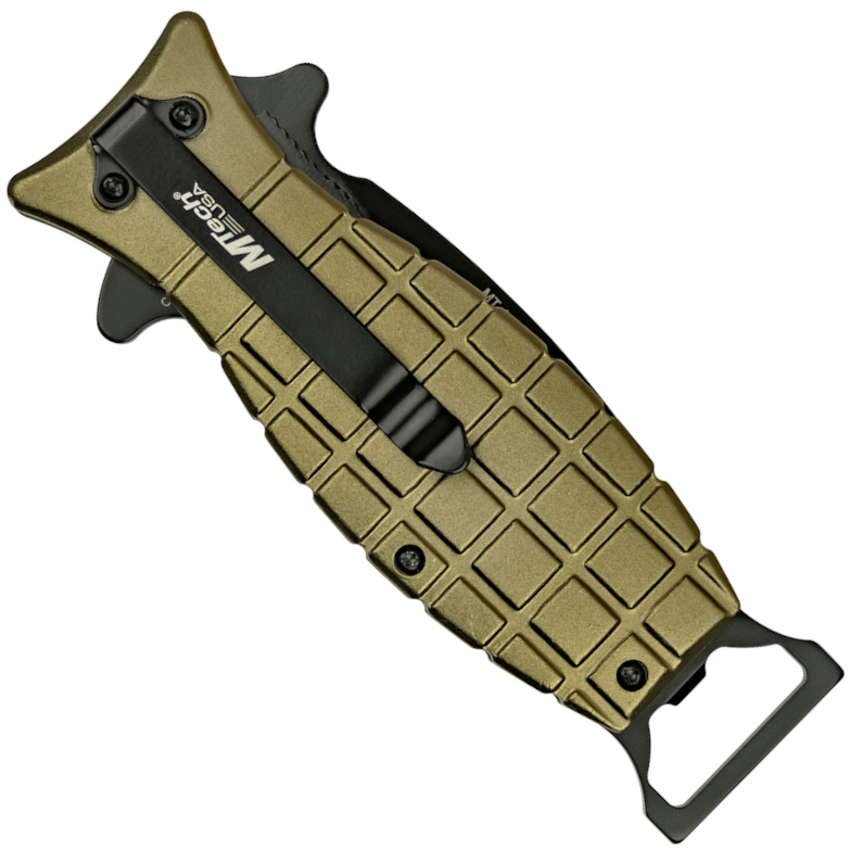 Mtech USA MT-A588GN Spring Assist Knife, Black Spear Point Blade | BladeOps